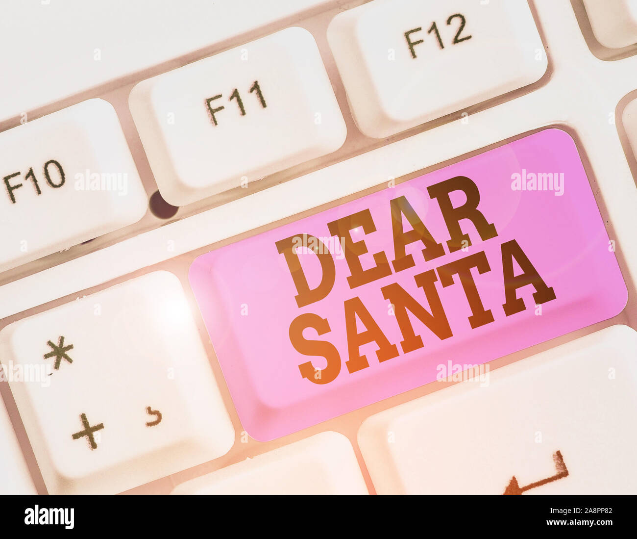 Writing note showing Dear Santa. Business concept for letter intended ...