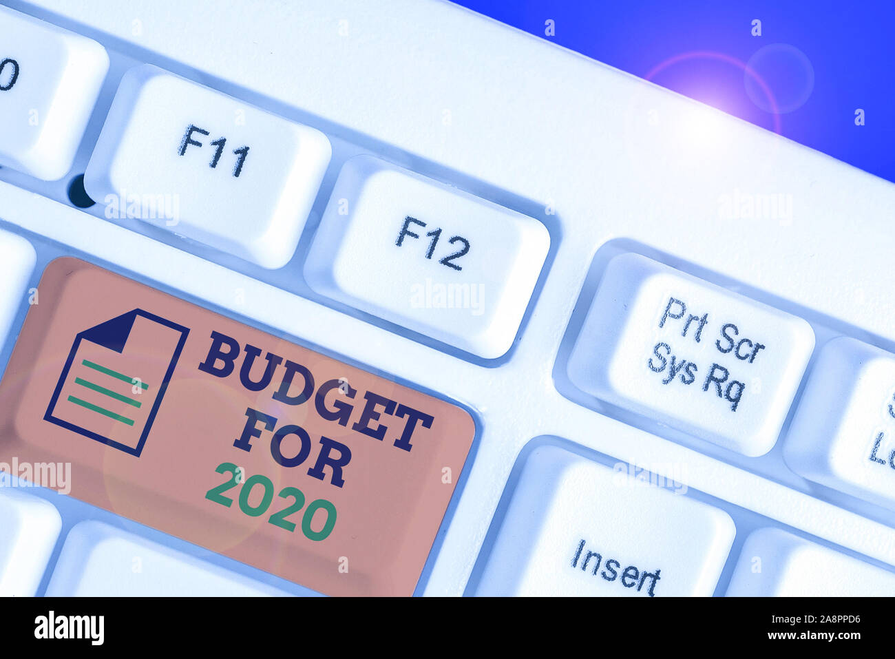 Writing note showing Budget For 2020. Business concept for An written ...