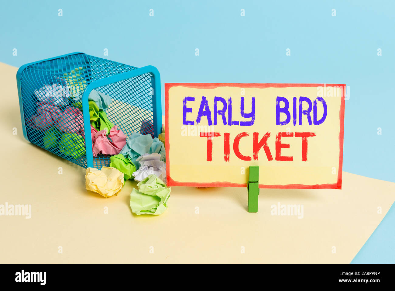 Writing note showing Early Bird Ticket. Business concept for Buying a ...