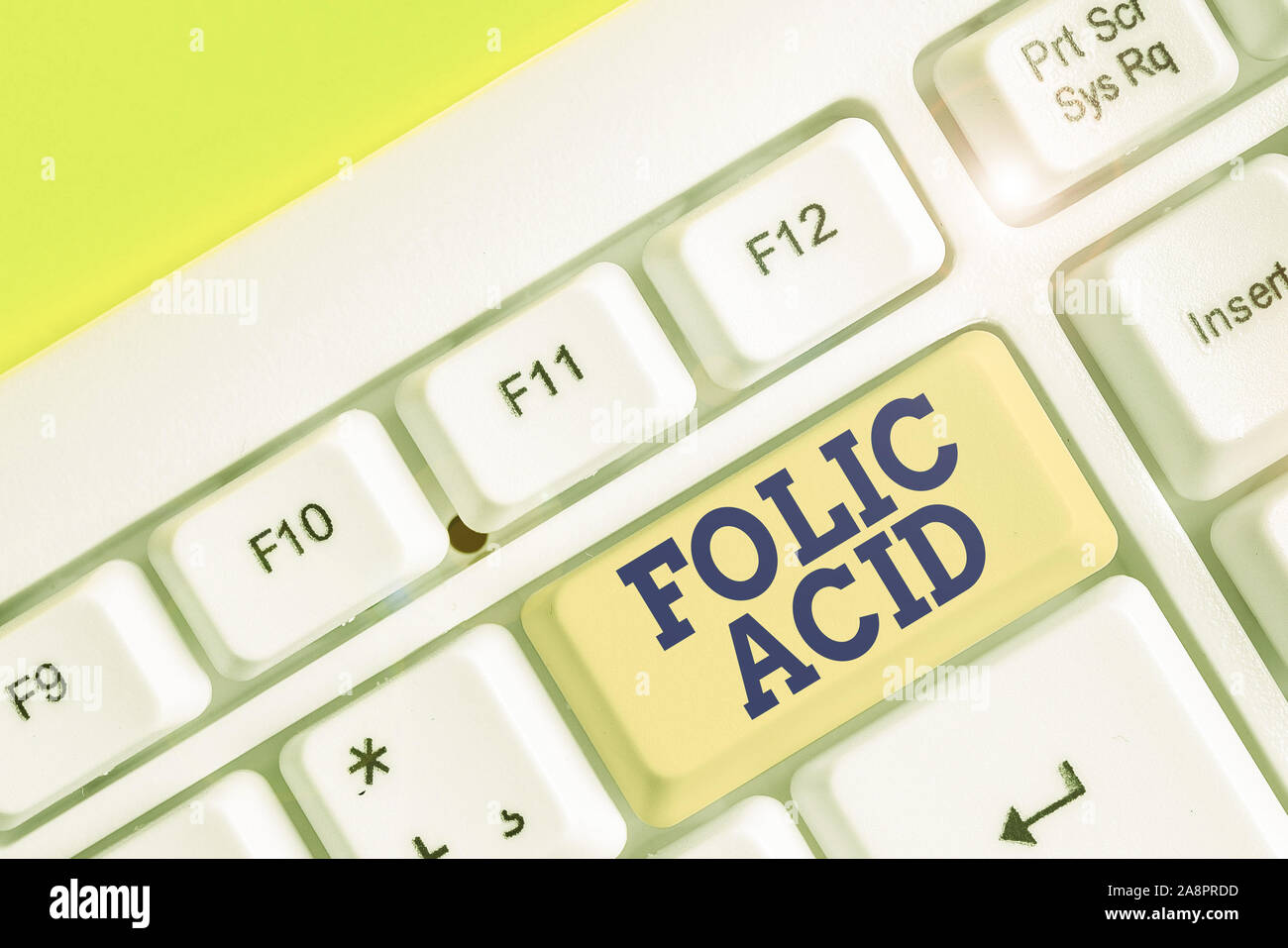 Handwriting text writing Folic Acid. Conceptual photo a vitamin of the ...