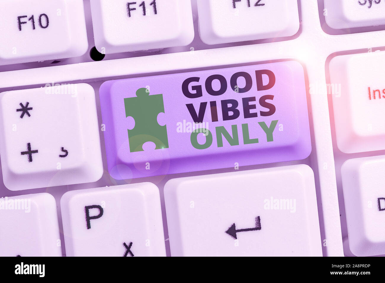 Writing note showing Good Vibes Only. Business concept for Just ...