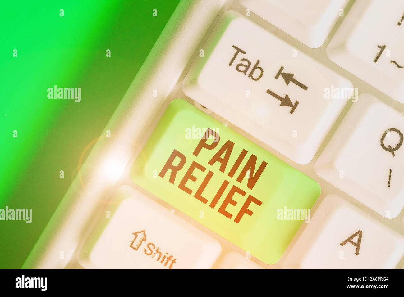 Word writing text Pain Relief. Business photo showcasing Drugs or other ...
