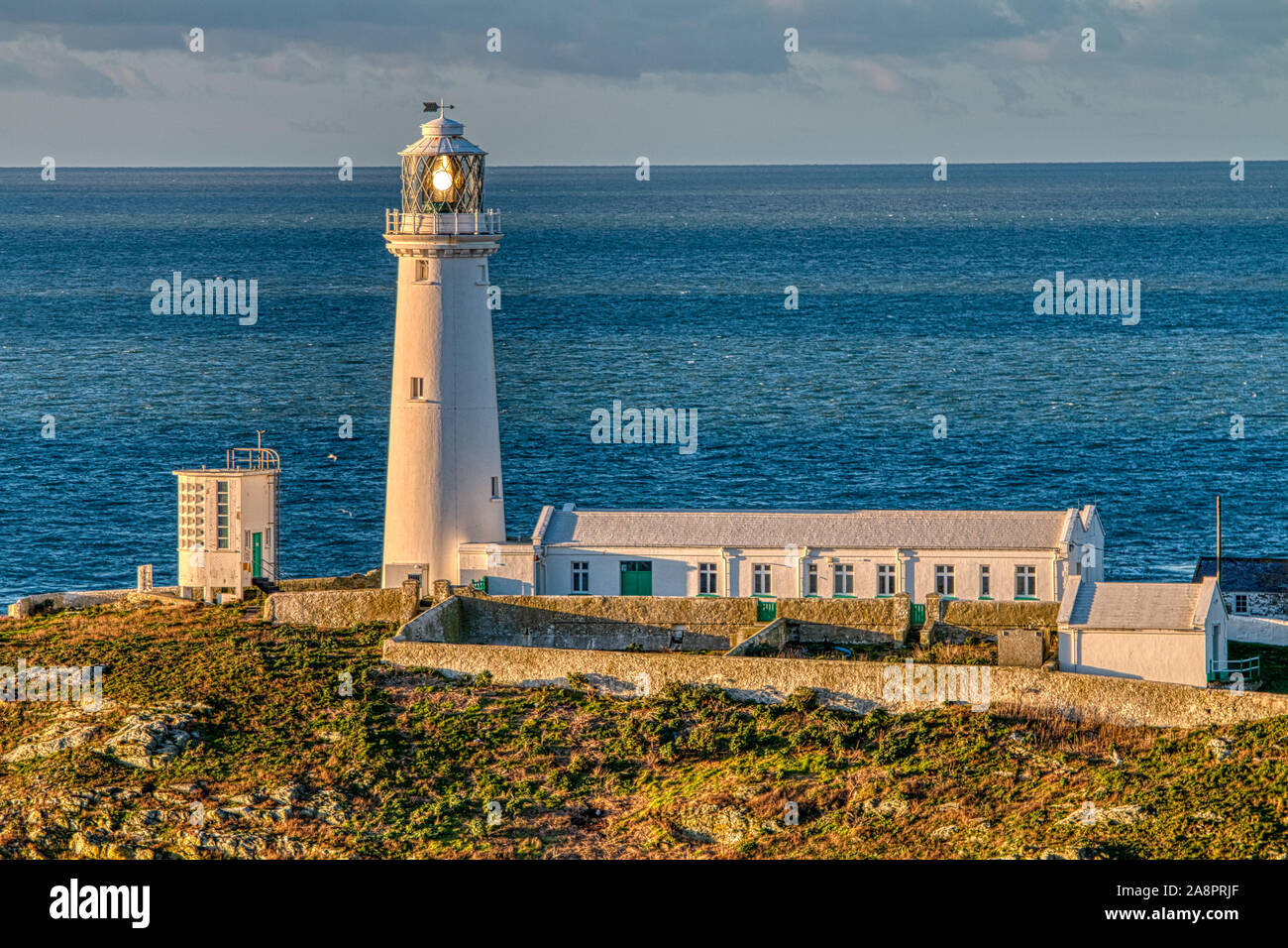 South stack lighthouse and cliffs holyhead anglesey north wales hi-res ...