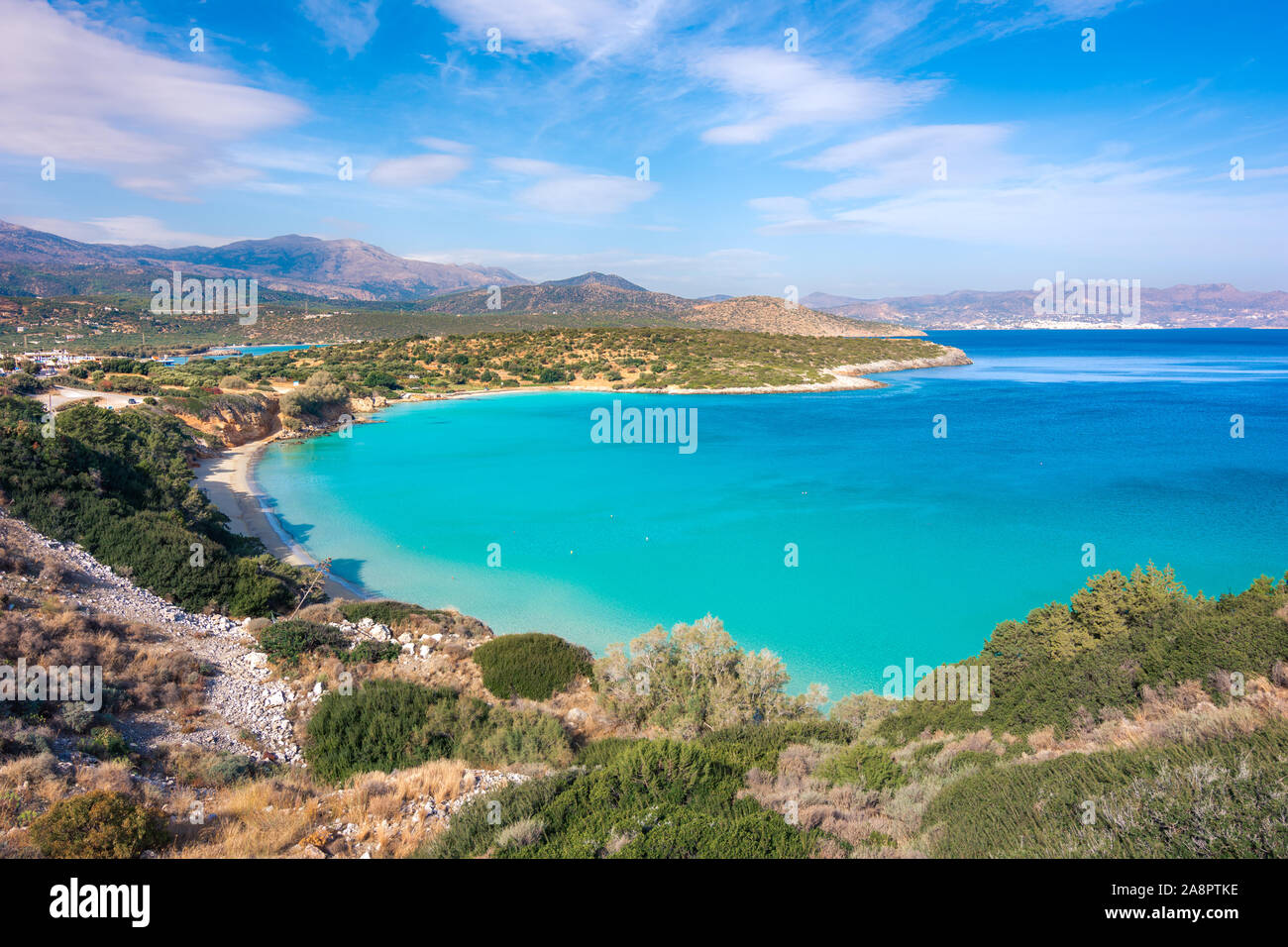 Tropical beach of Voulisma beach, Istron, Crete, Greece Stock Photo - Alamy