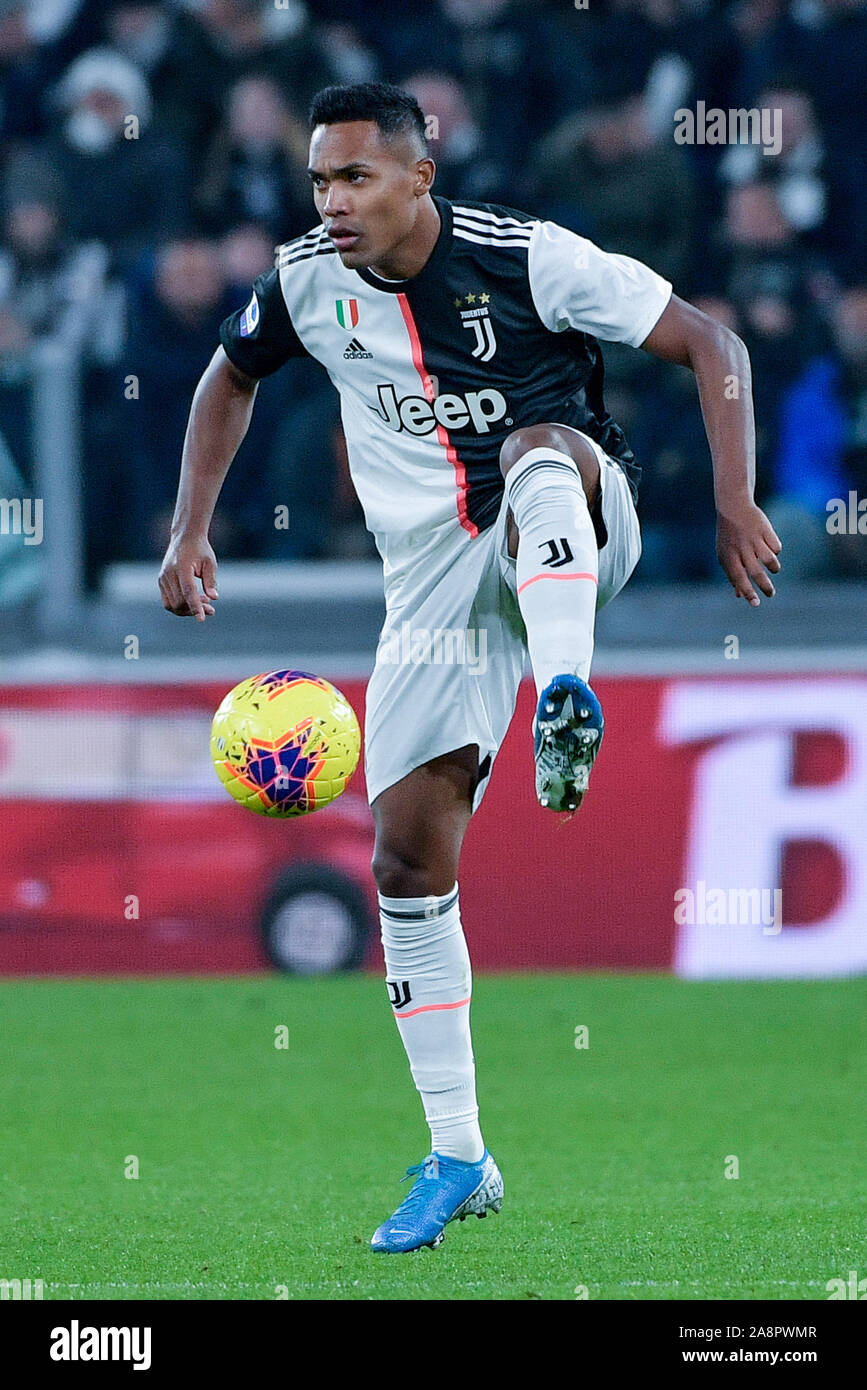 Turin, Italy. 10th Nov, 2019. Alex Sandro of Juventus during the Serie ...