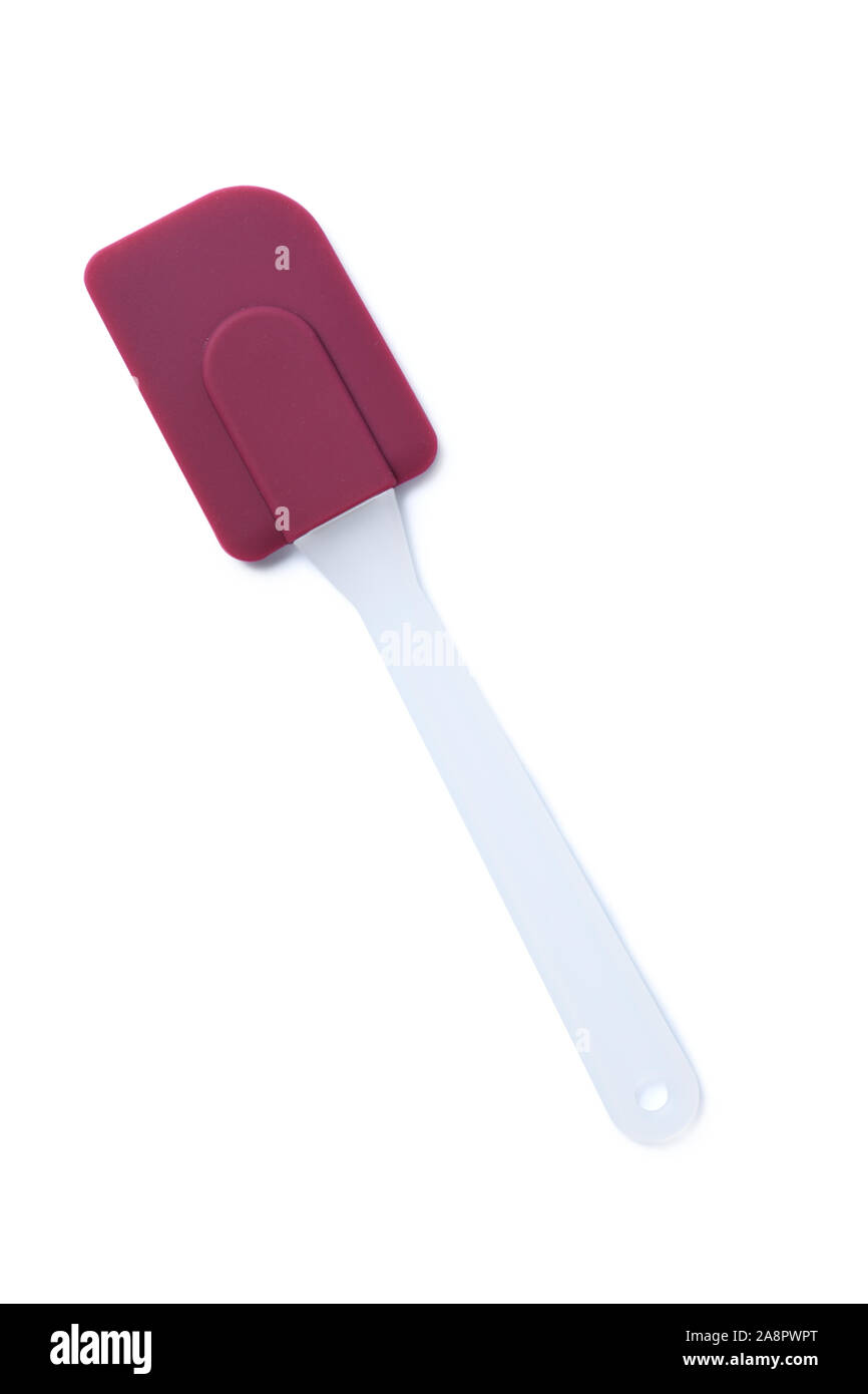 Silicone spatula isolated on a white background. High resolution photo ...
