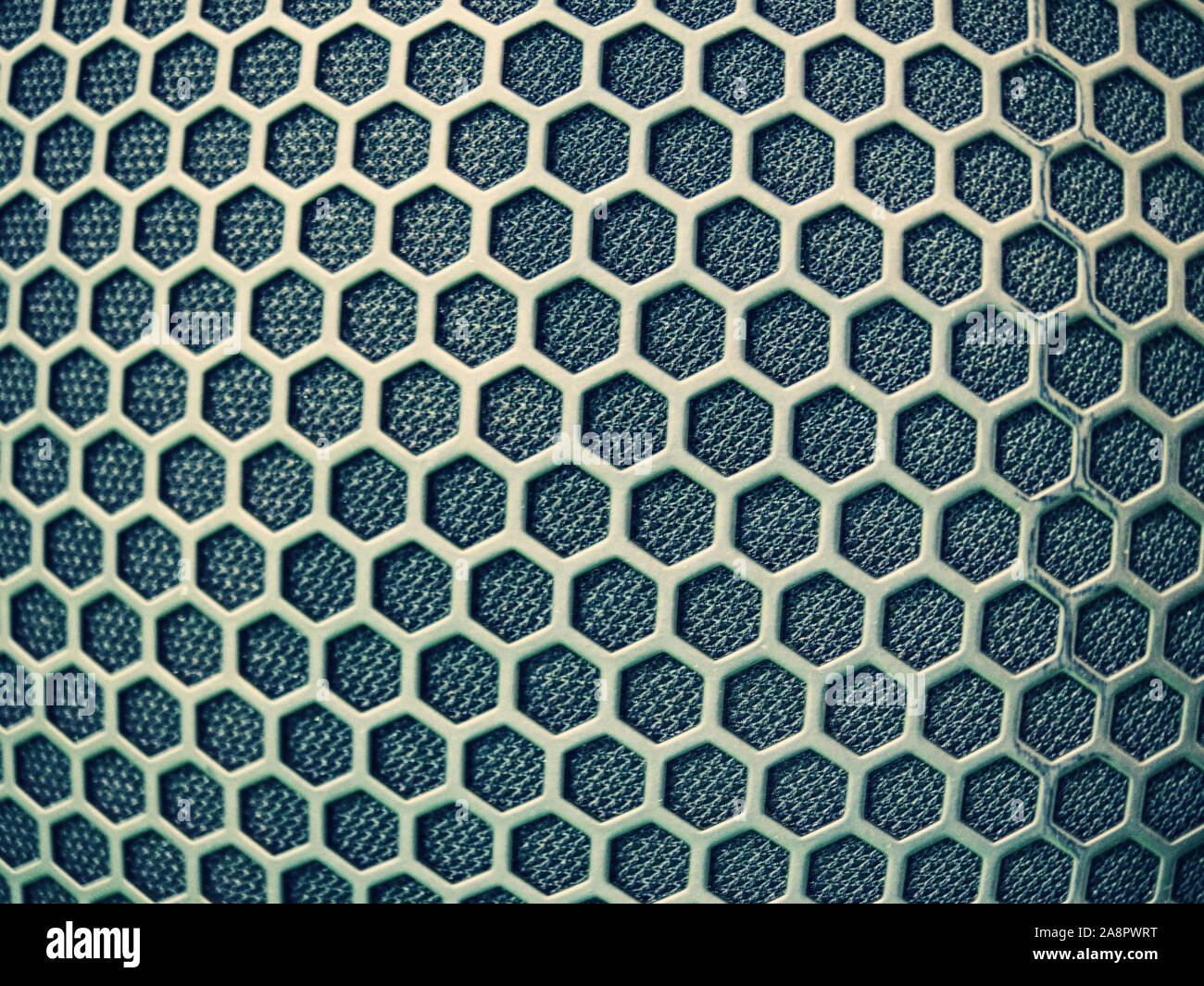 Perforated metal texture in detail, acoustic speaker grill surface ...