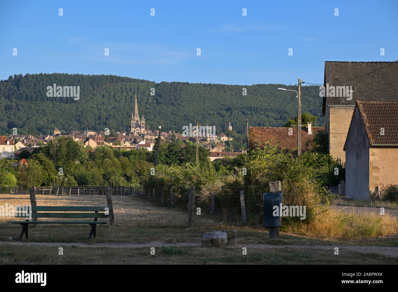 The cityscape seen from the Janus temple, Autun FR Stock Photo - Alamy