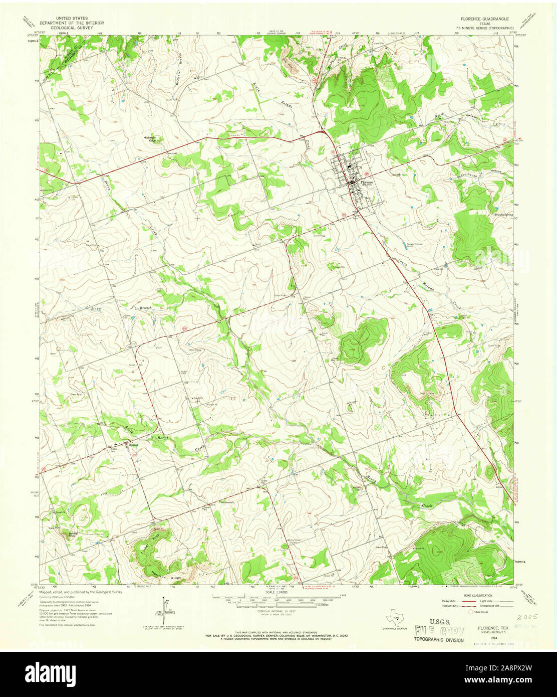 Map of florence texas hi-res stock photography and images - Alamy