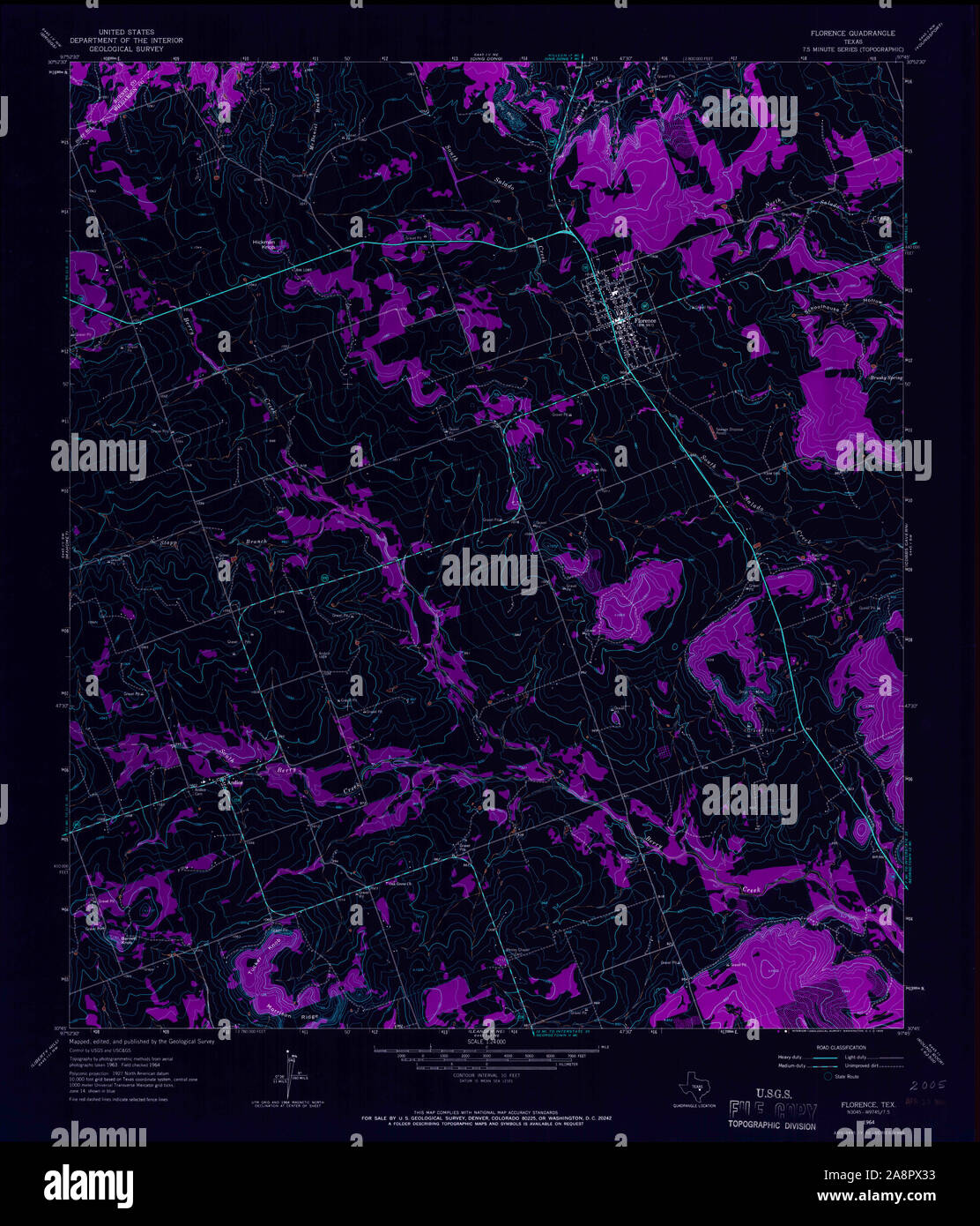 Map of florence texas hi-res stock photography and images - Alamy