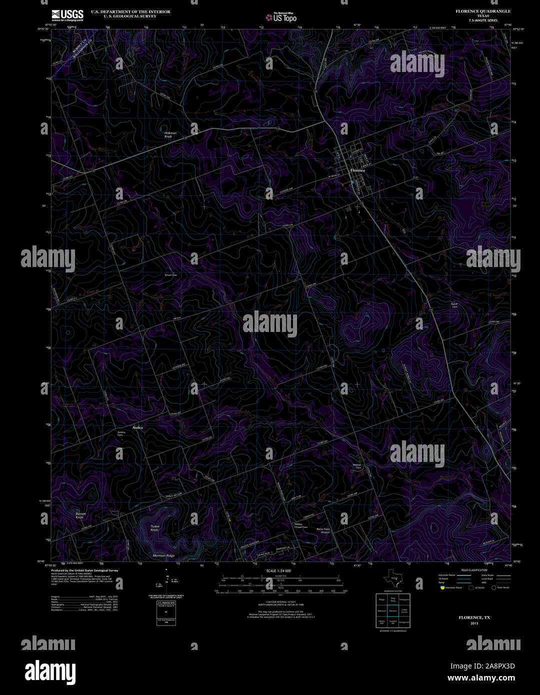 Florence Texas Map High Resolution Stock Photography and Images - Alamy