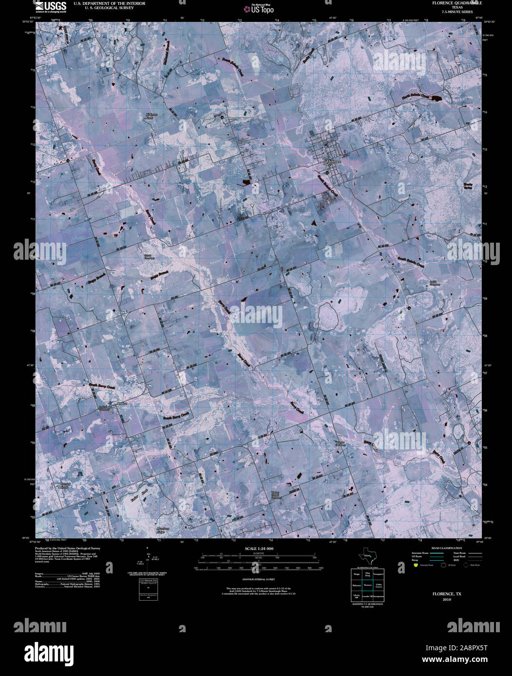 Map of florence texas hi-res stock photography and images - Alamy