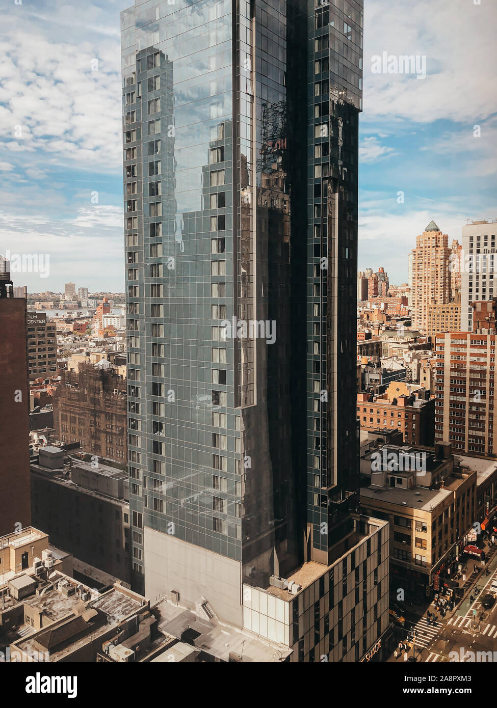 Tall modern building in downtown New York City, New York, USA Stock ...