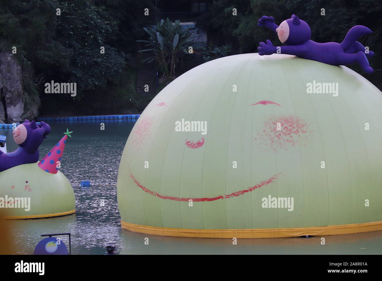 New Taipei City/Taiwan-11/07/2019: Xindian Bitan Installment art of ...