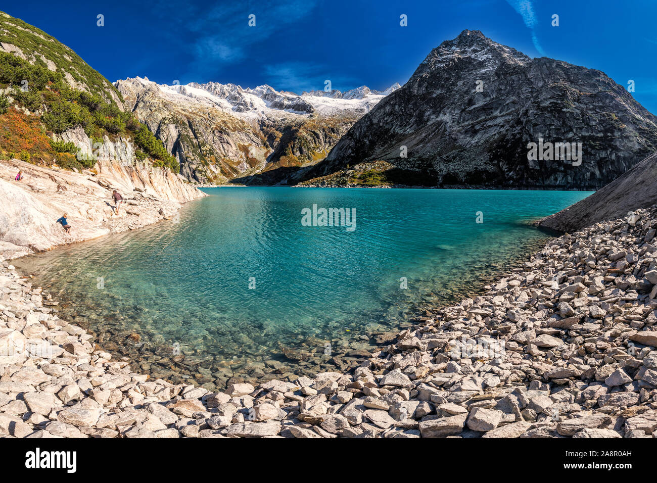 Gelmer Lake near by the Grimselpass in Swiss Alps, Gelmersee ...