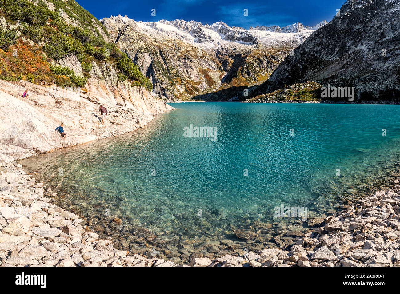 Gelmer Lake near by the Grimselpass in Swiss Alps, Gelmersee ...