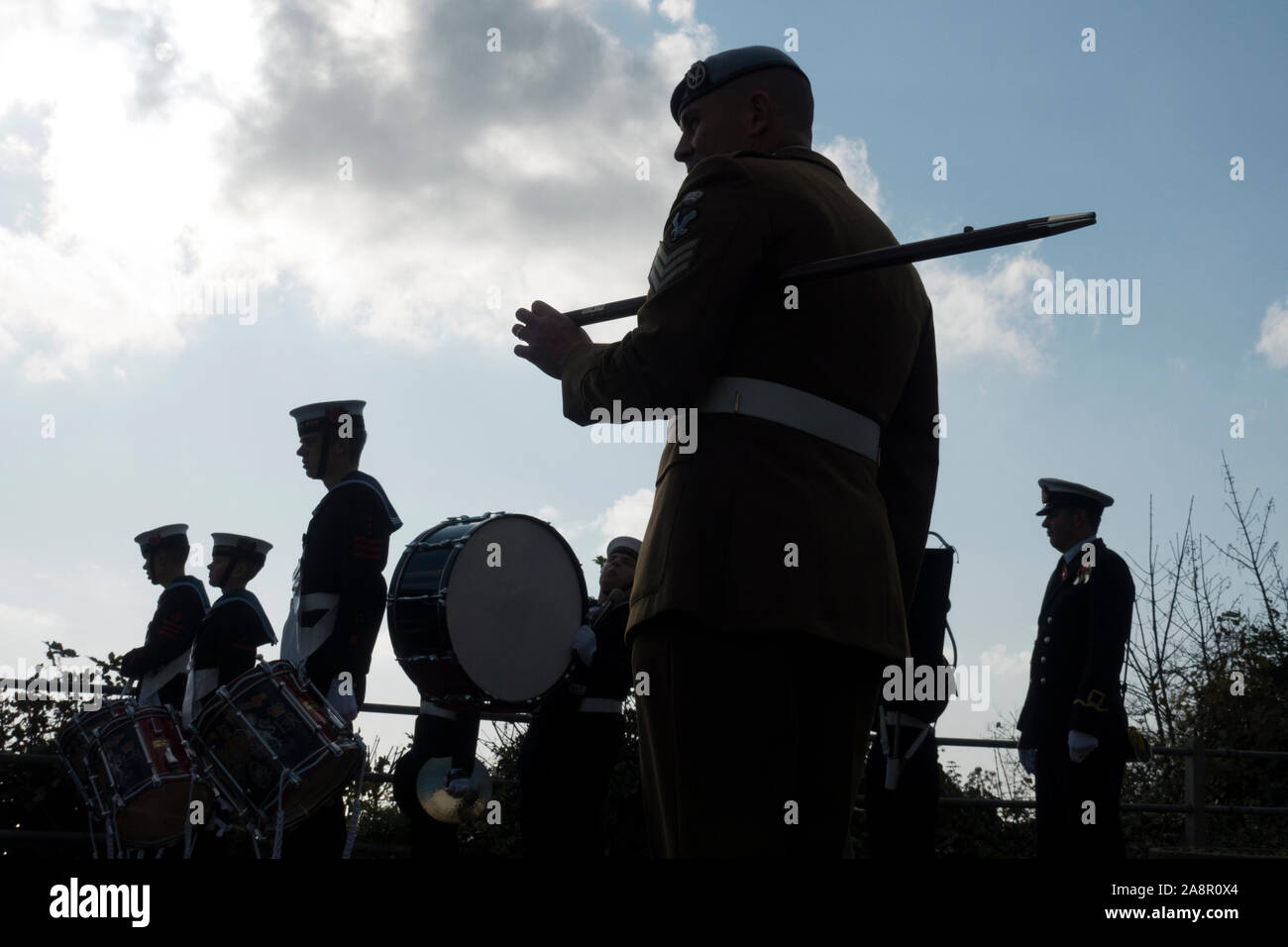 Silhouette of soldiers marching Stock Photo - Alamy