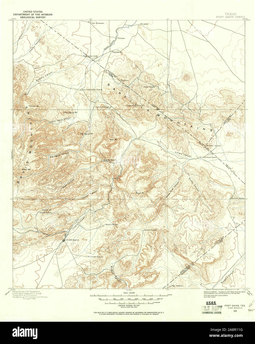 Map of fort davis hi-res stock photography and images - Alamy