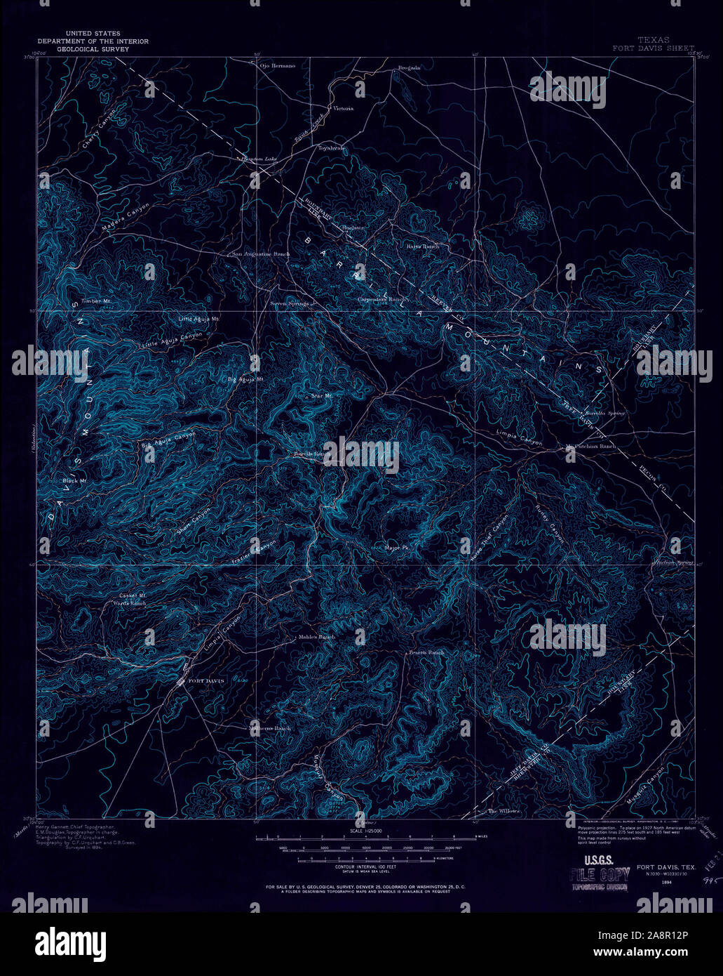 Map of fort davis texas hi-res stock photography and images - Alamy