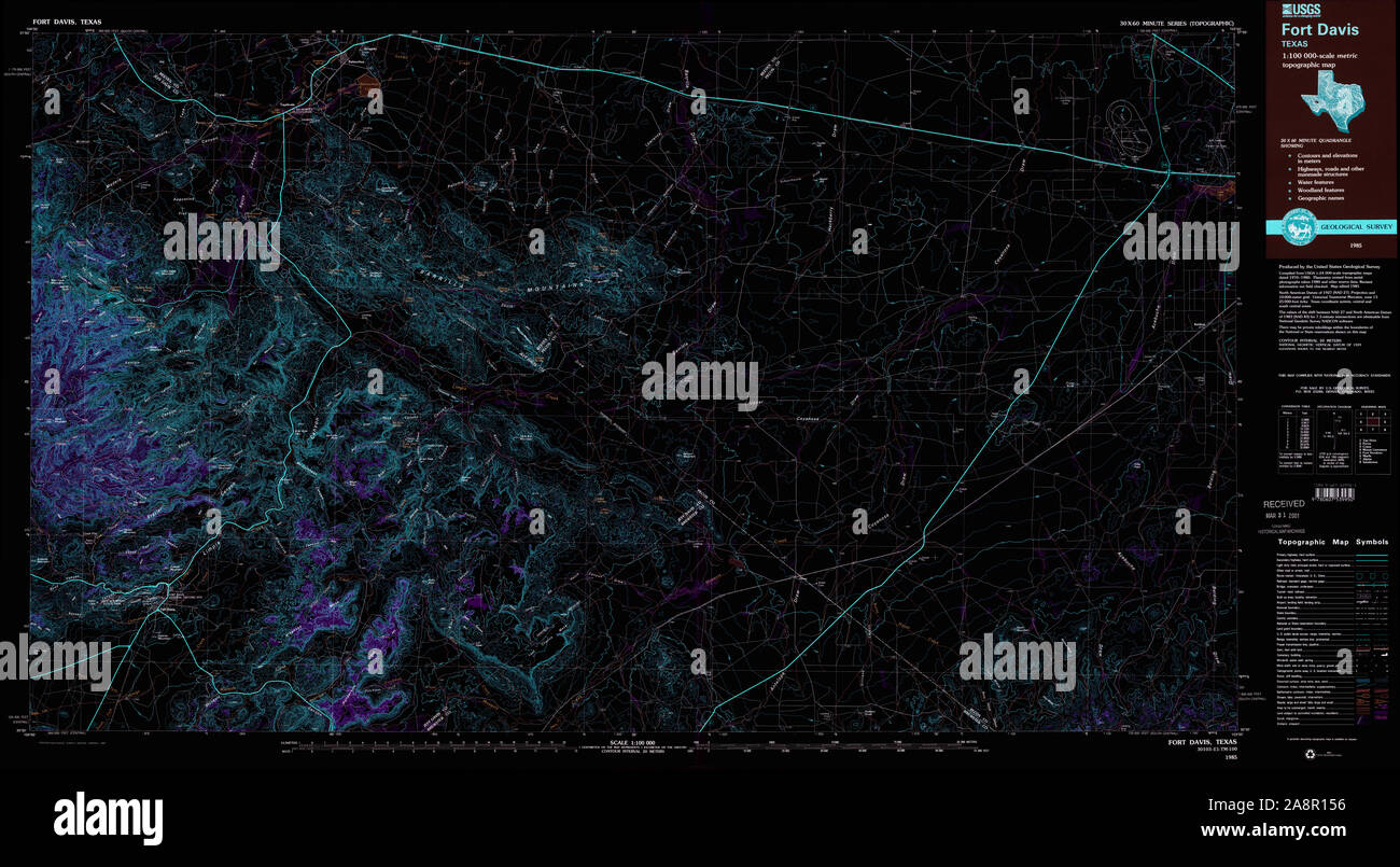 Map of fort davis hi-res stock photography and images - Alamy