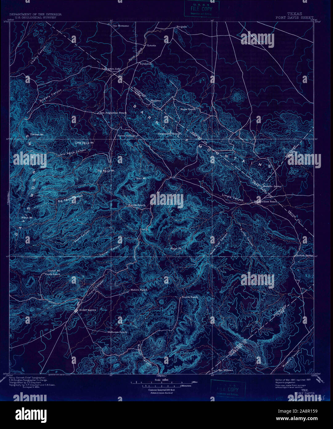 Map of fort davis texas hi-res stock photography and images - Alamy