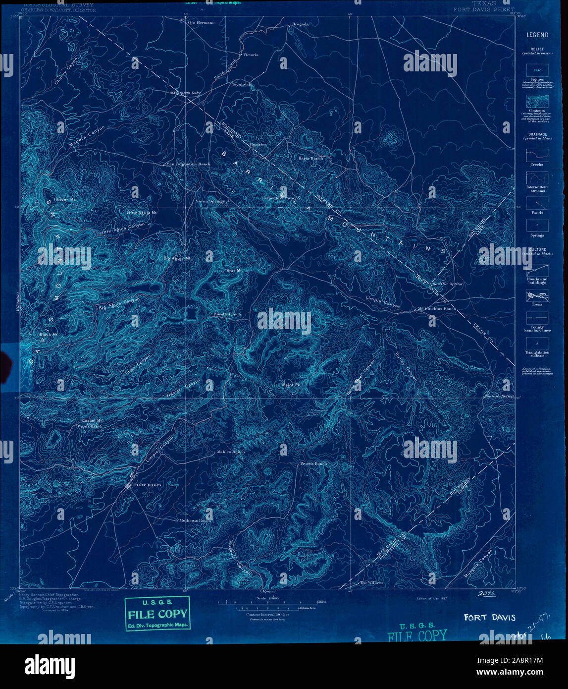 Map of fort davis hi-res stock photography and images - Alamy