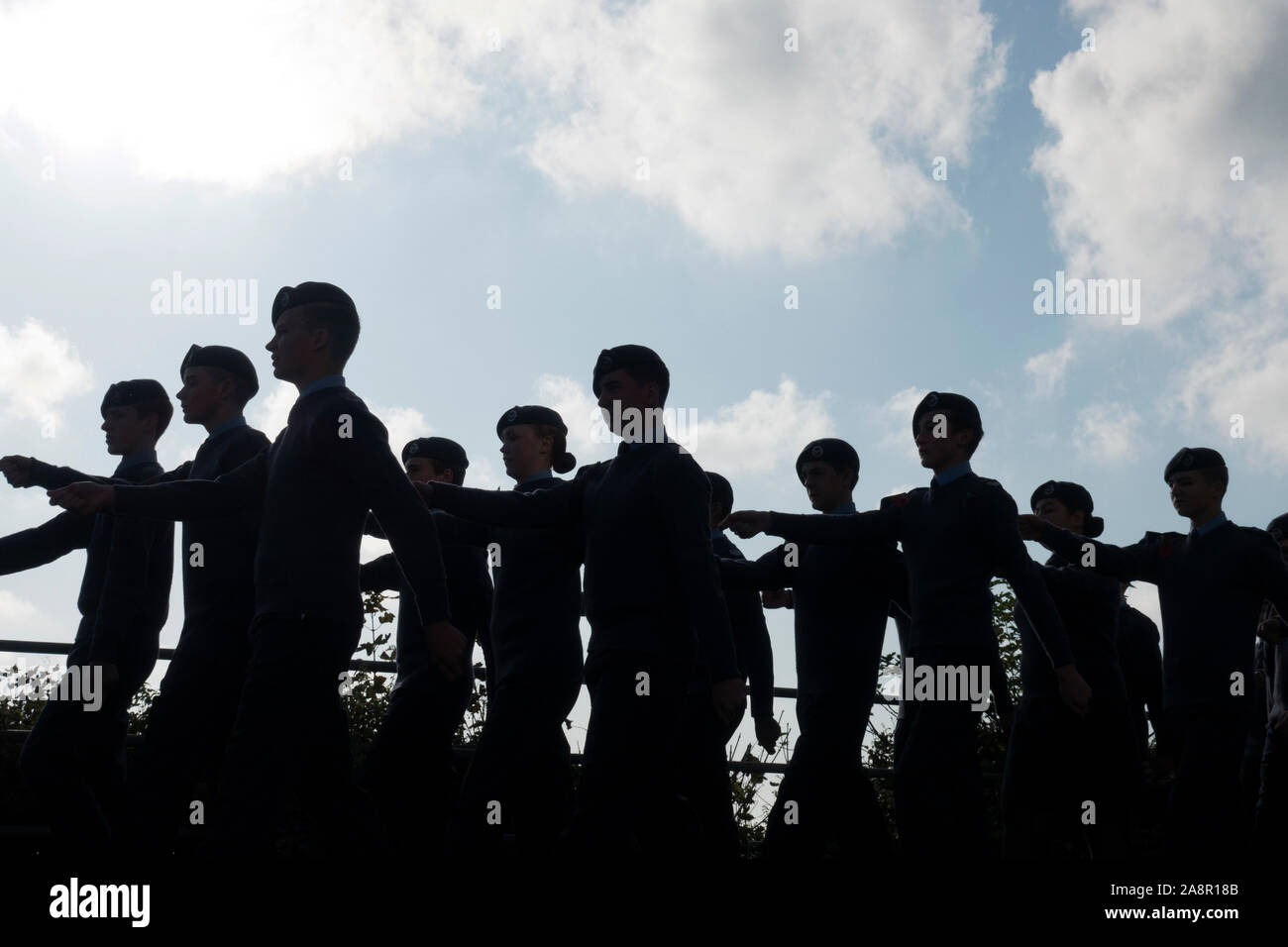 People Marching Silhouette