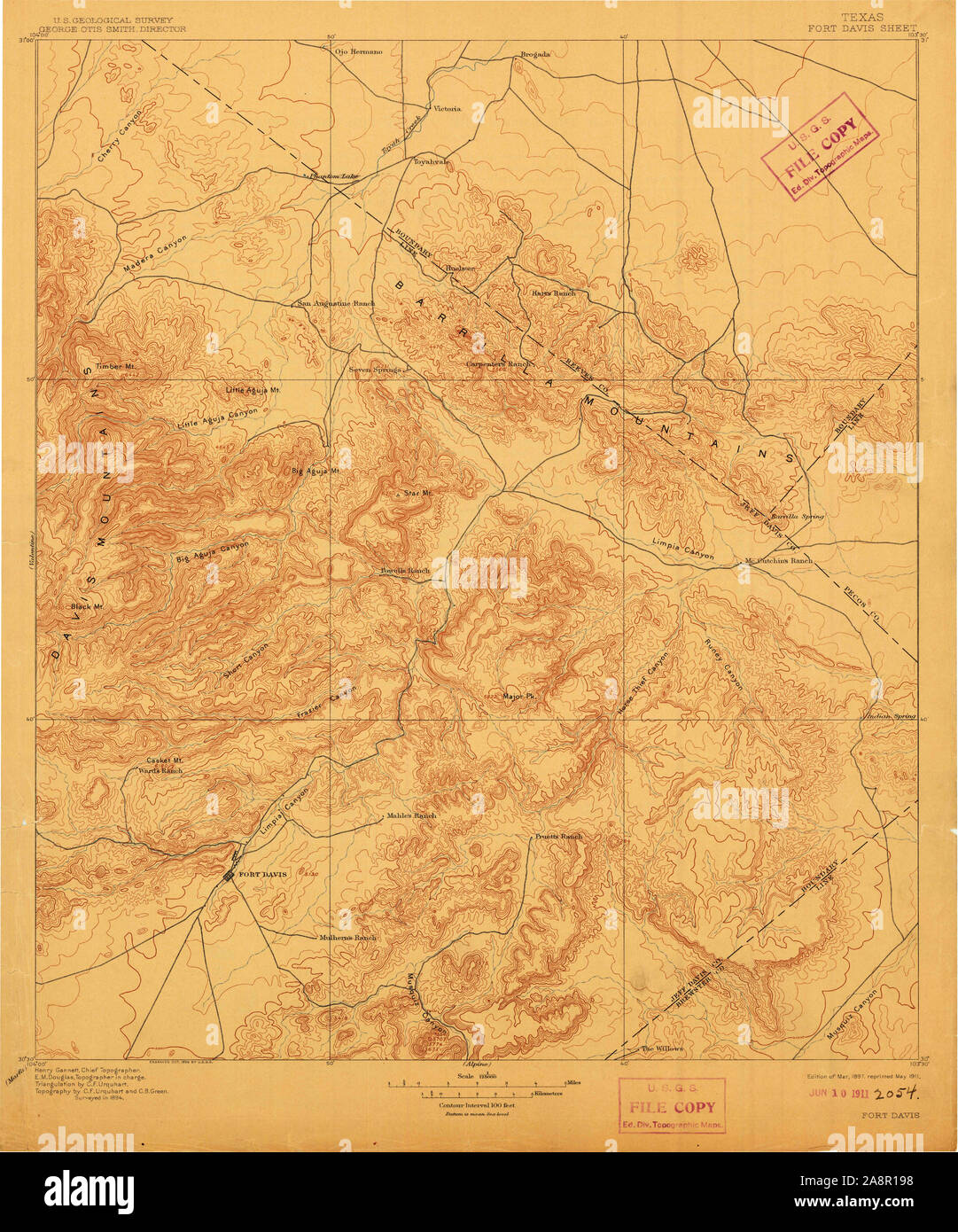 Map of fort davis hi-res stock photography and images - Alamy