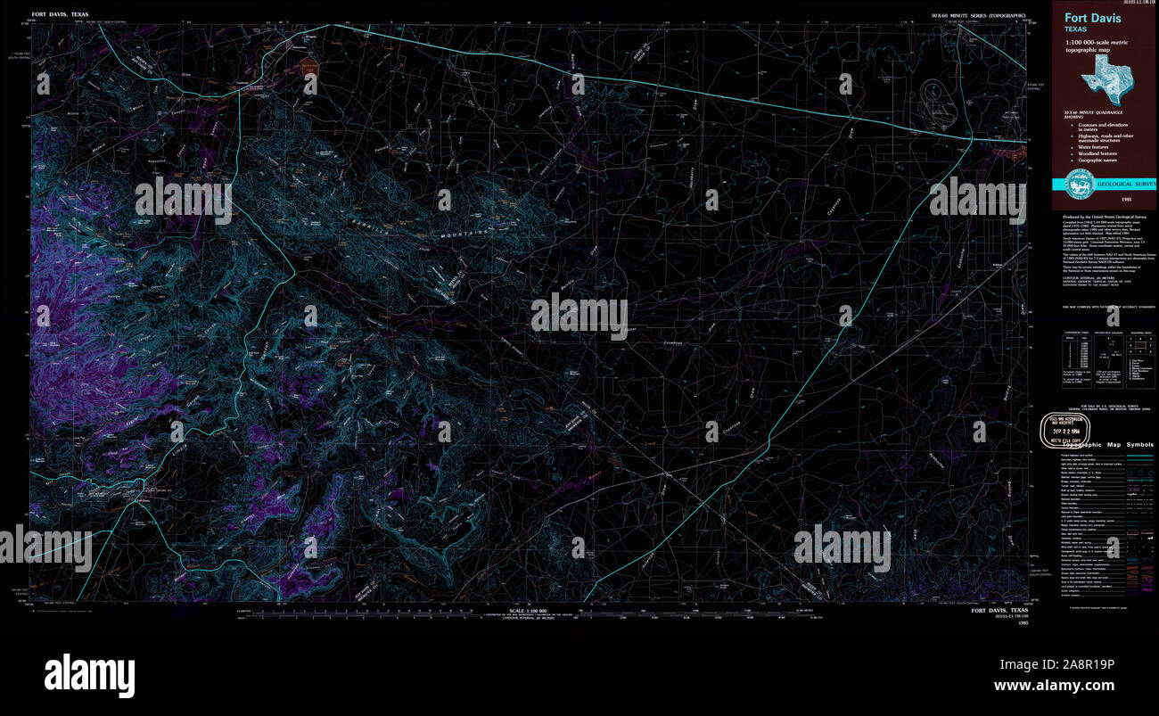 Map of fort davis hi-res stock photography and images - Alamy