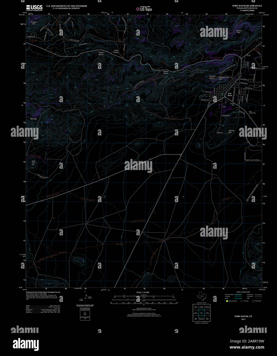 Map of fort davis texas hi-res stock photography and images - Alamy