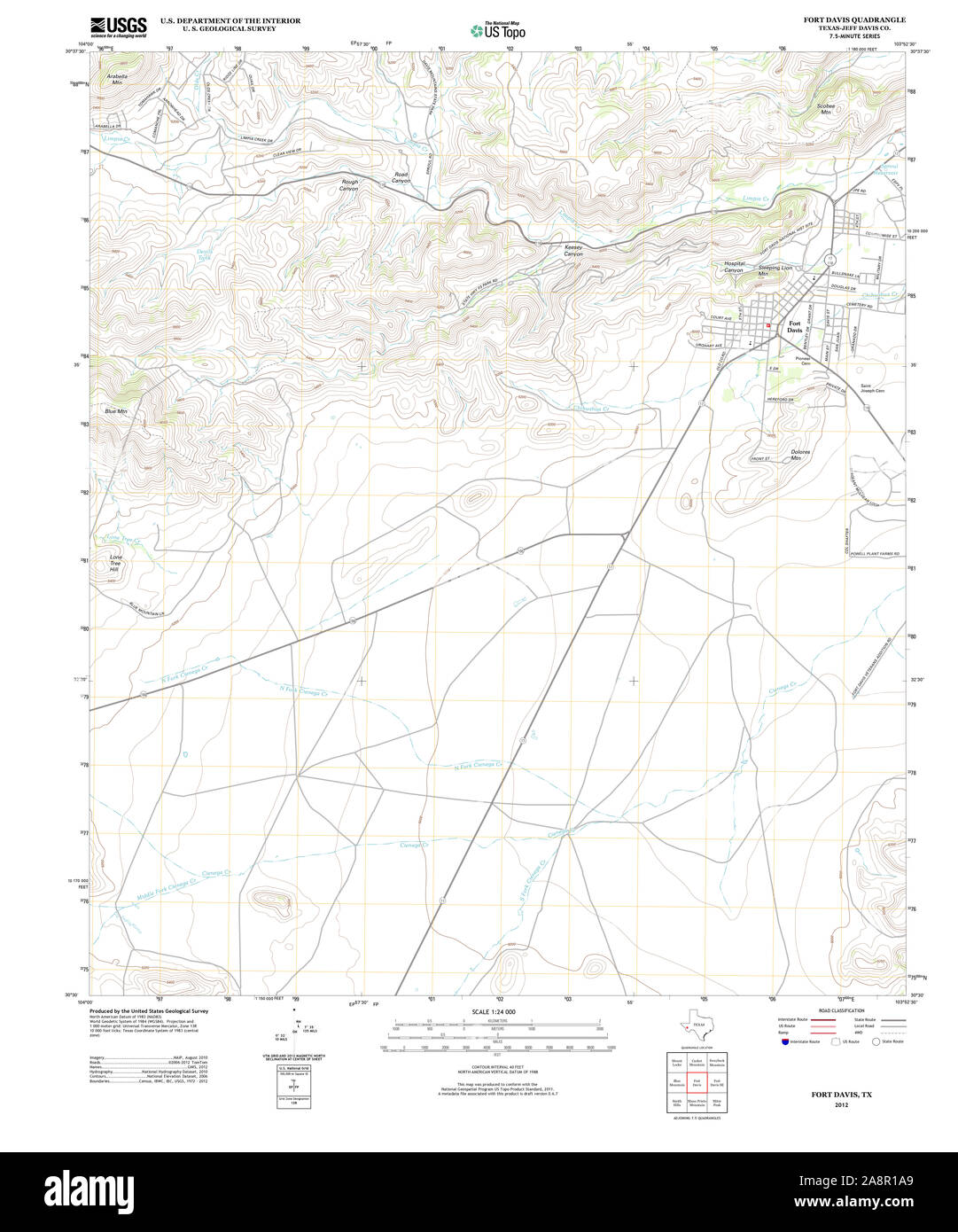Fort davis texas map Cut Out Stock Images & Pictures - Alamy