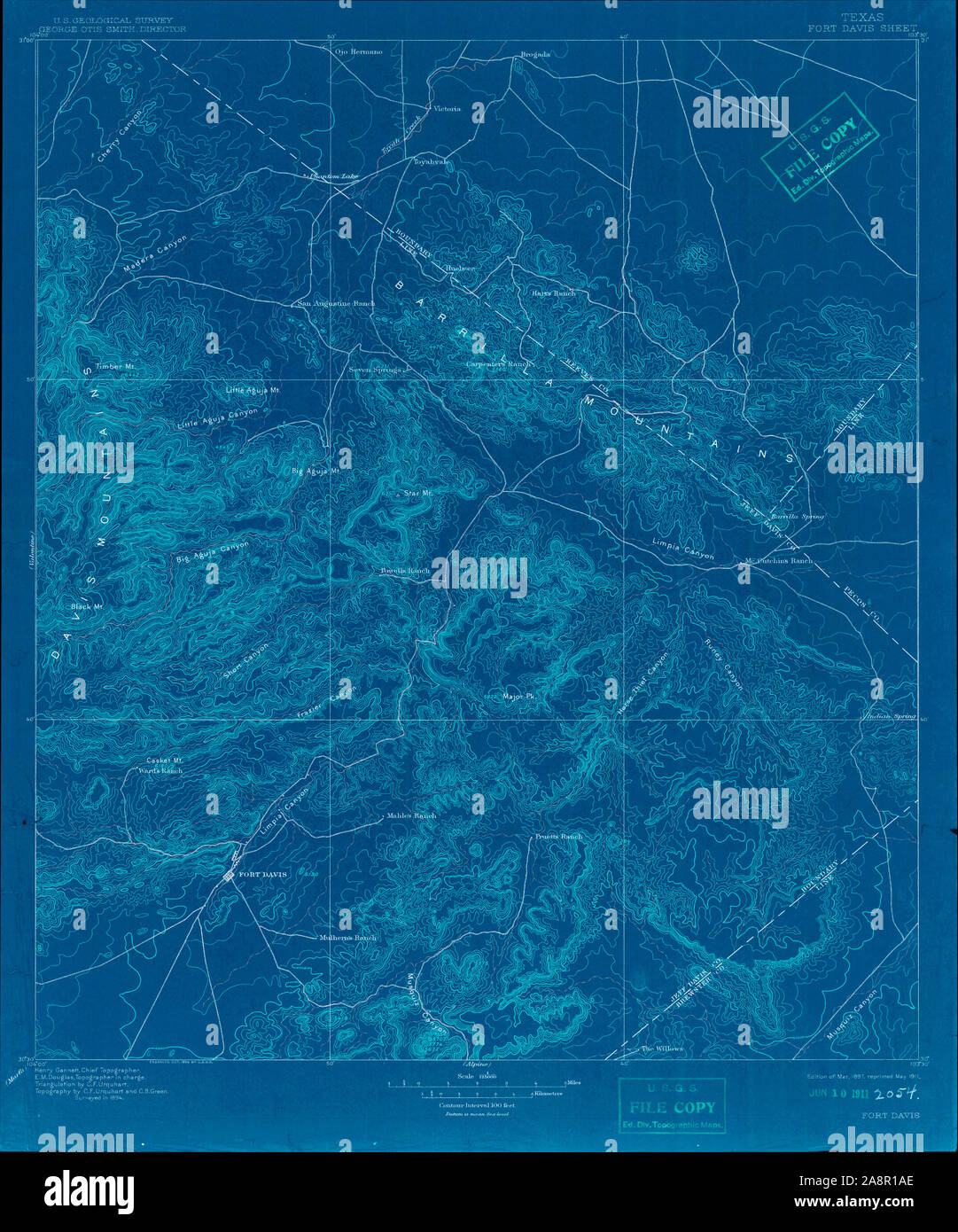 Map of fort davis hi-res stock photography and images - Alamy