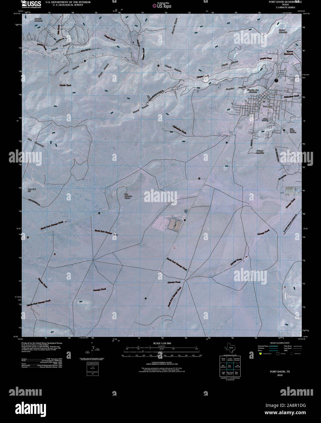 Map of fort davis hi-res stock photography and images - Alamy