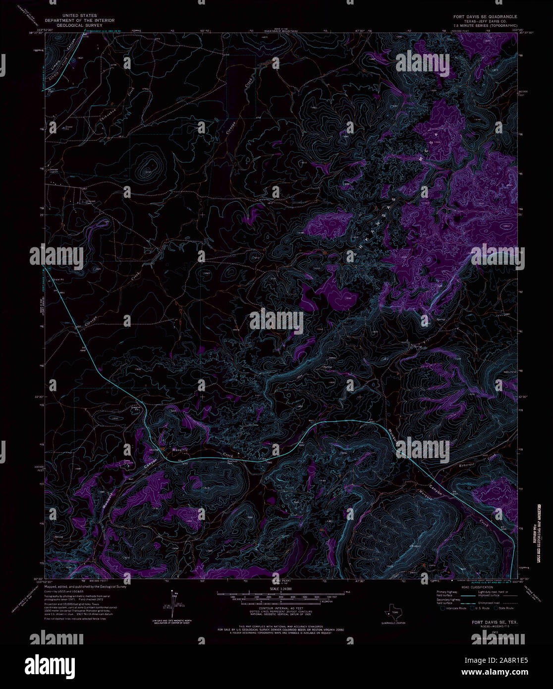 Map of fort davis hi-res stock photography and images - Alamy