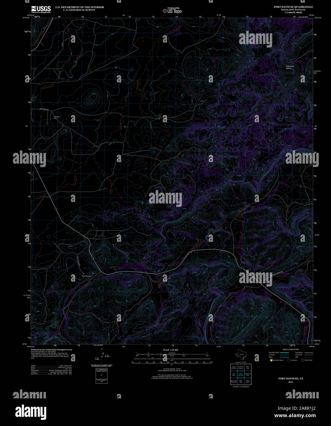 Map of fort davis texas hi-res stock photography and images - Alamy