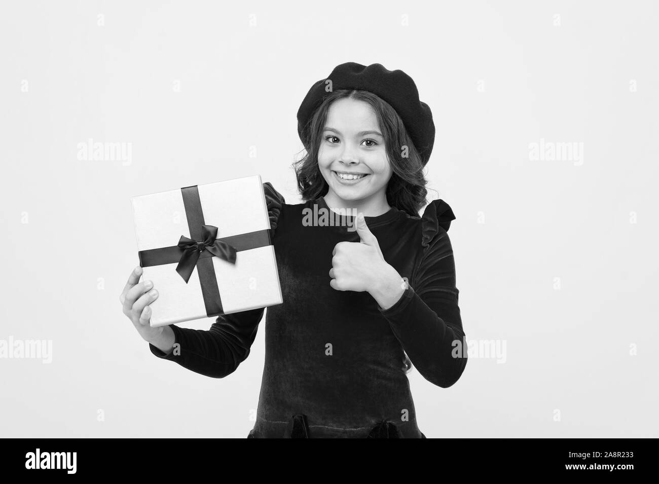 Celebrate birthday. Kid love birthday gift. Feeling grateful for good ...