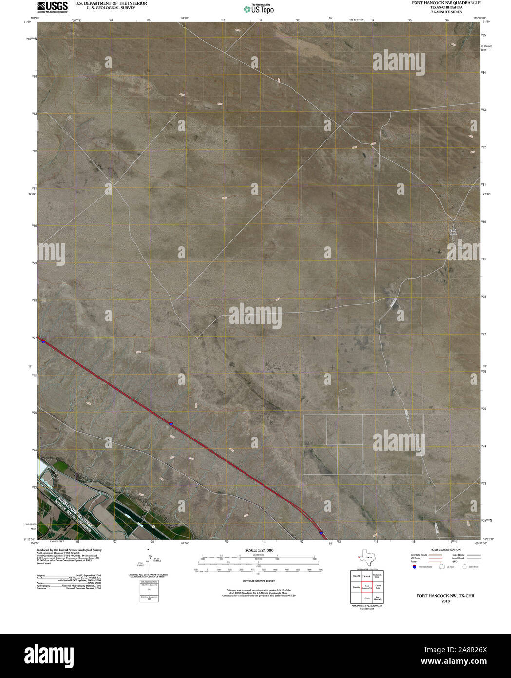 Map of fort hancock hi-res stock photography and images - Alamy