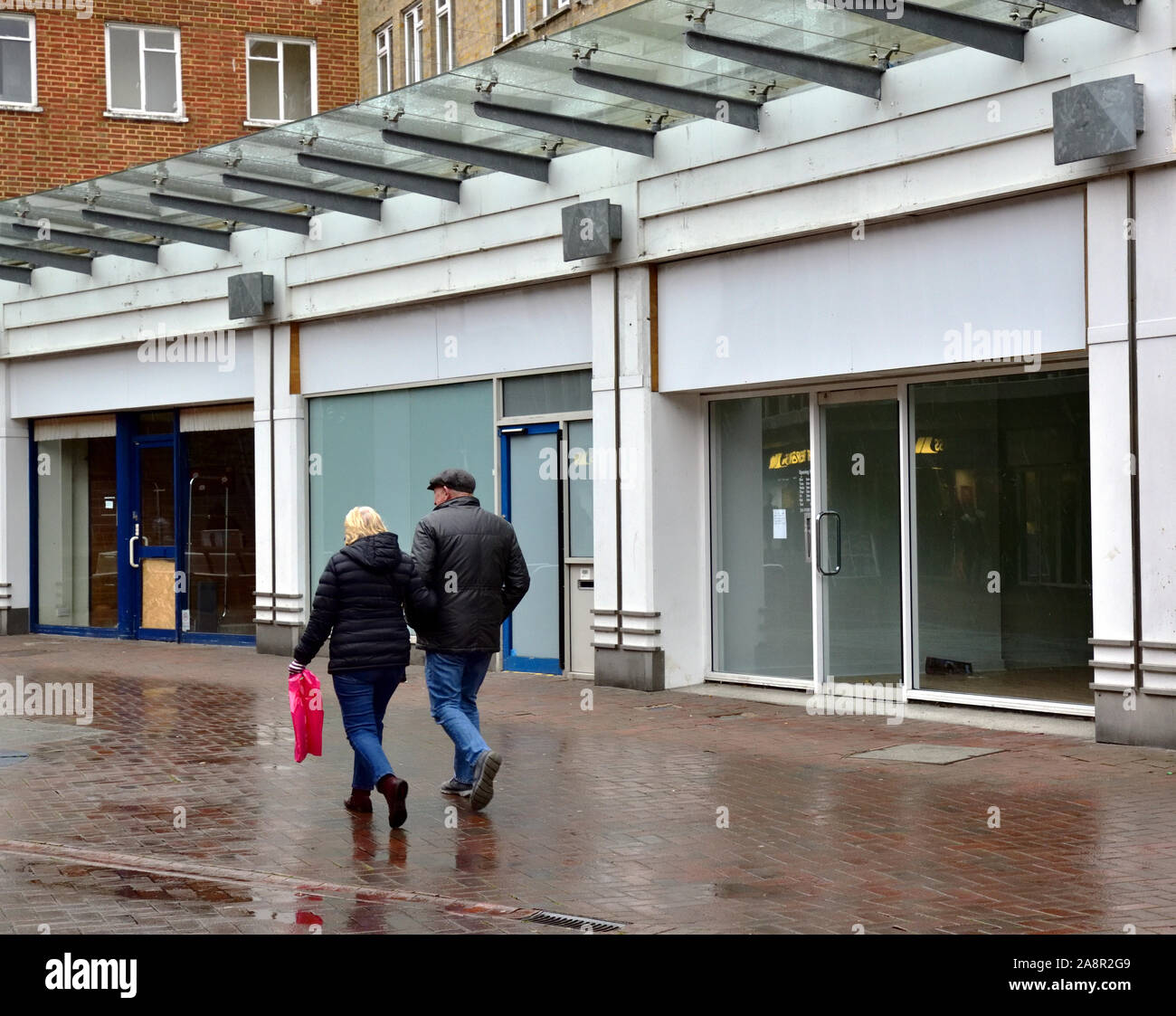 Empty shops in Poole, Dorset, reflecting the problems faced by the ...