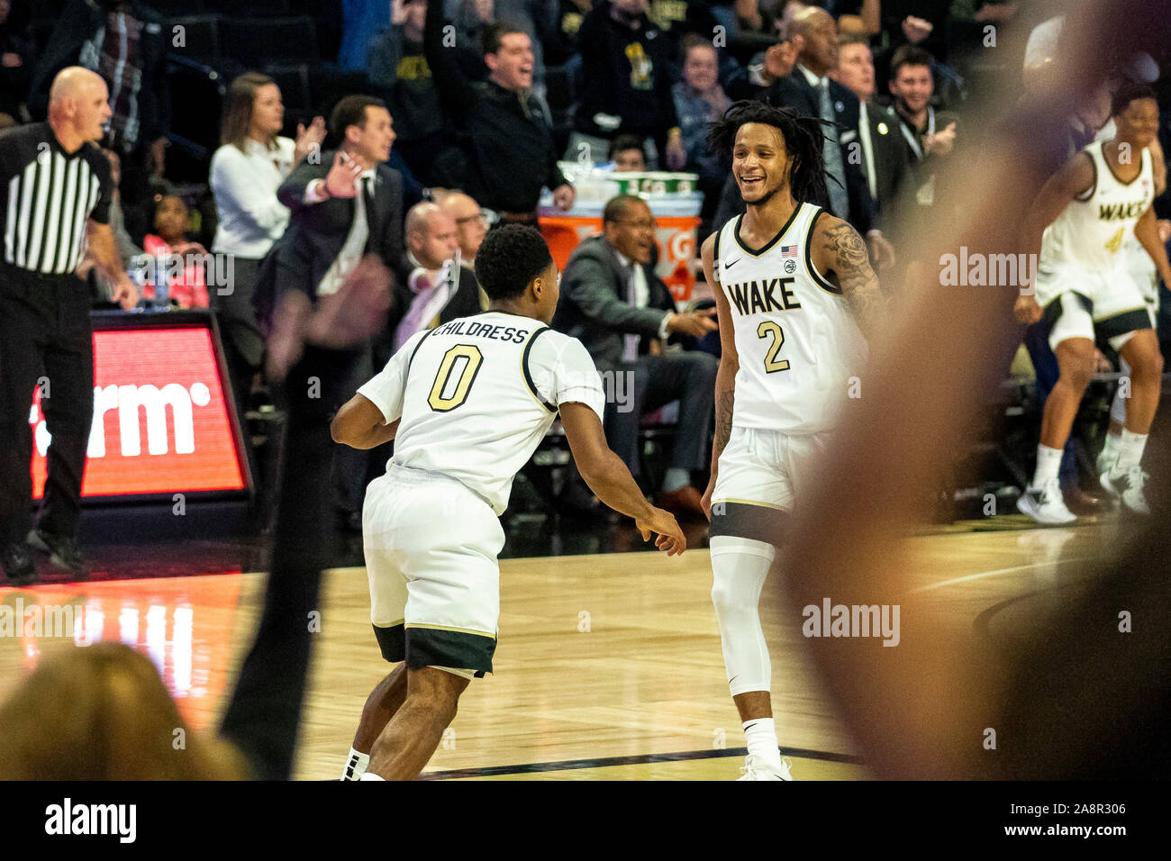 November 10, 2019: Wake Forest Demon Deacons guard Sharone Wright Jr ...