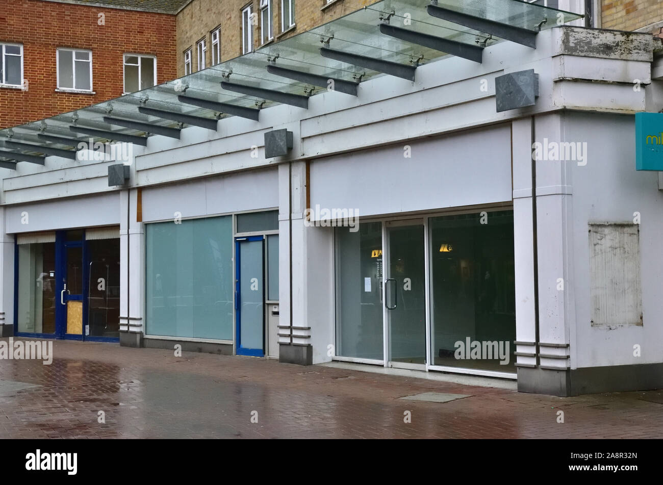 Empty shops in Poole, Dorset, reflecting the problems faced by the ...