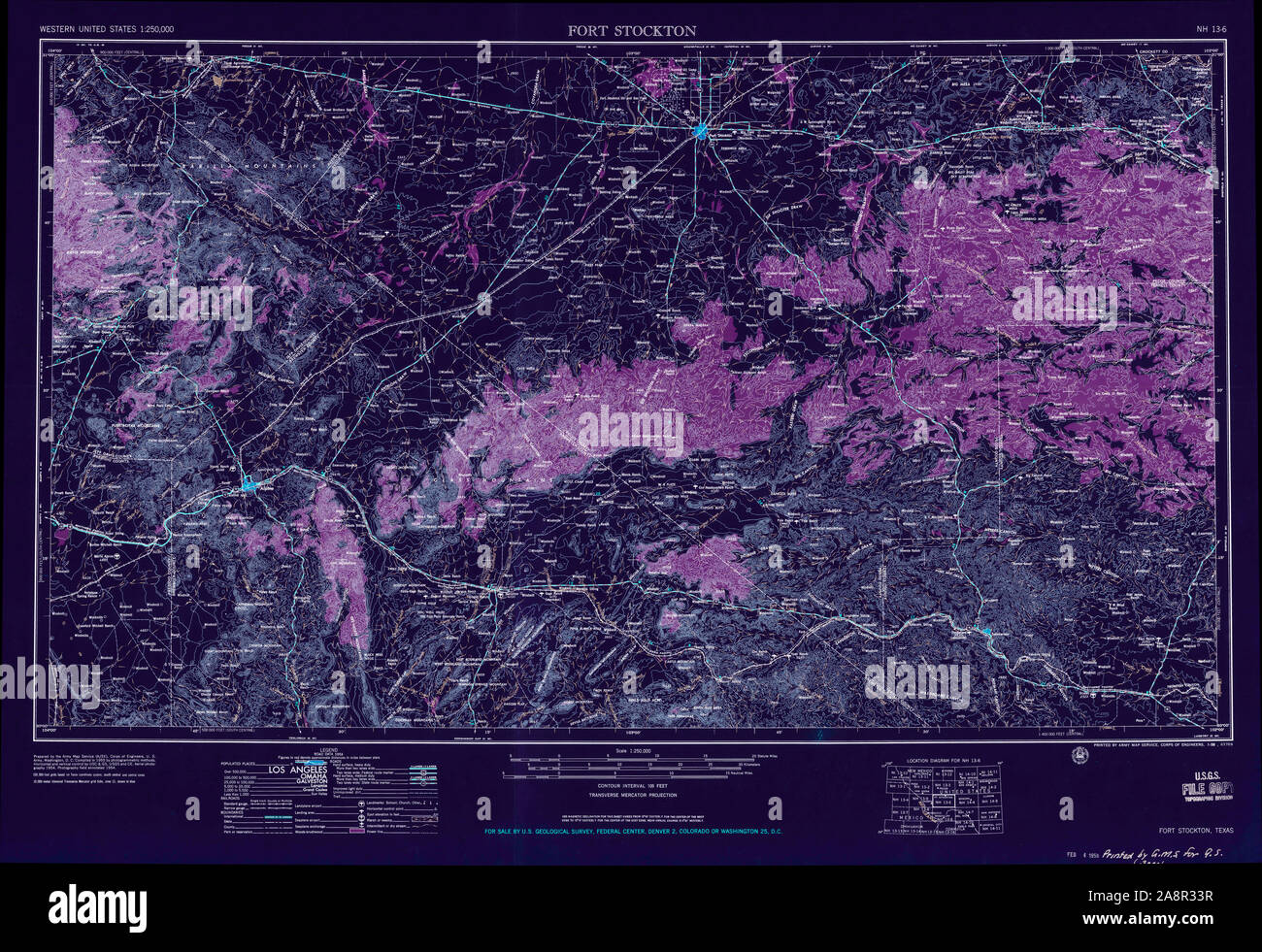 Map of fort stockton hi-res stock photography and images - Alamy