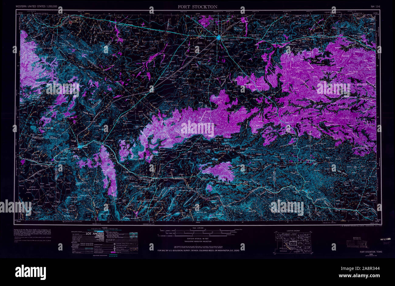 Map of fort stockton hi-res stock photography and images - Alamy