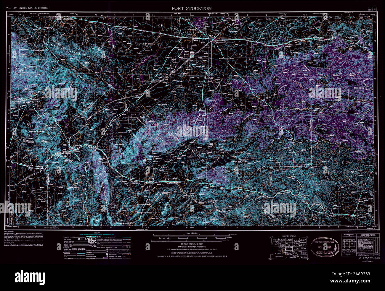 Map of fort stockton texas hi-res stock photography and images - Alamy