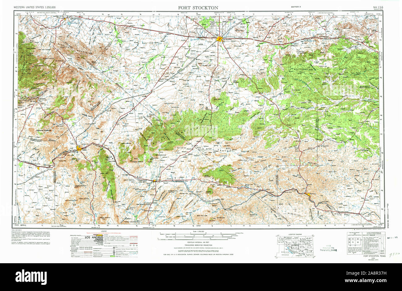 Map of fort stockton hi-res stock photography and images - Alamy
