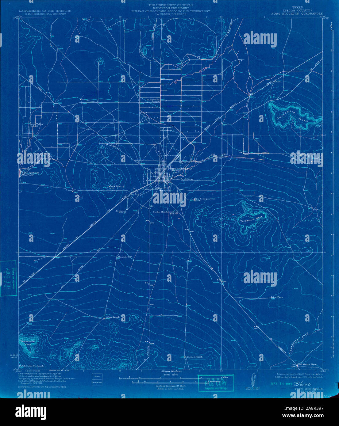 Map of fort stockton hi-res stock photography and images - Alamy