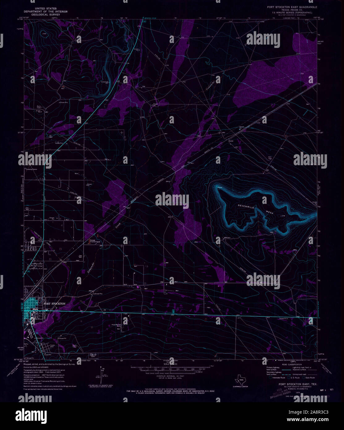 Map of fort stockton texas hi-res stock photography and images - Alamy