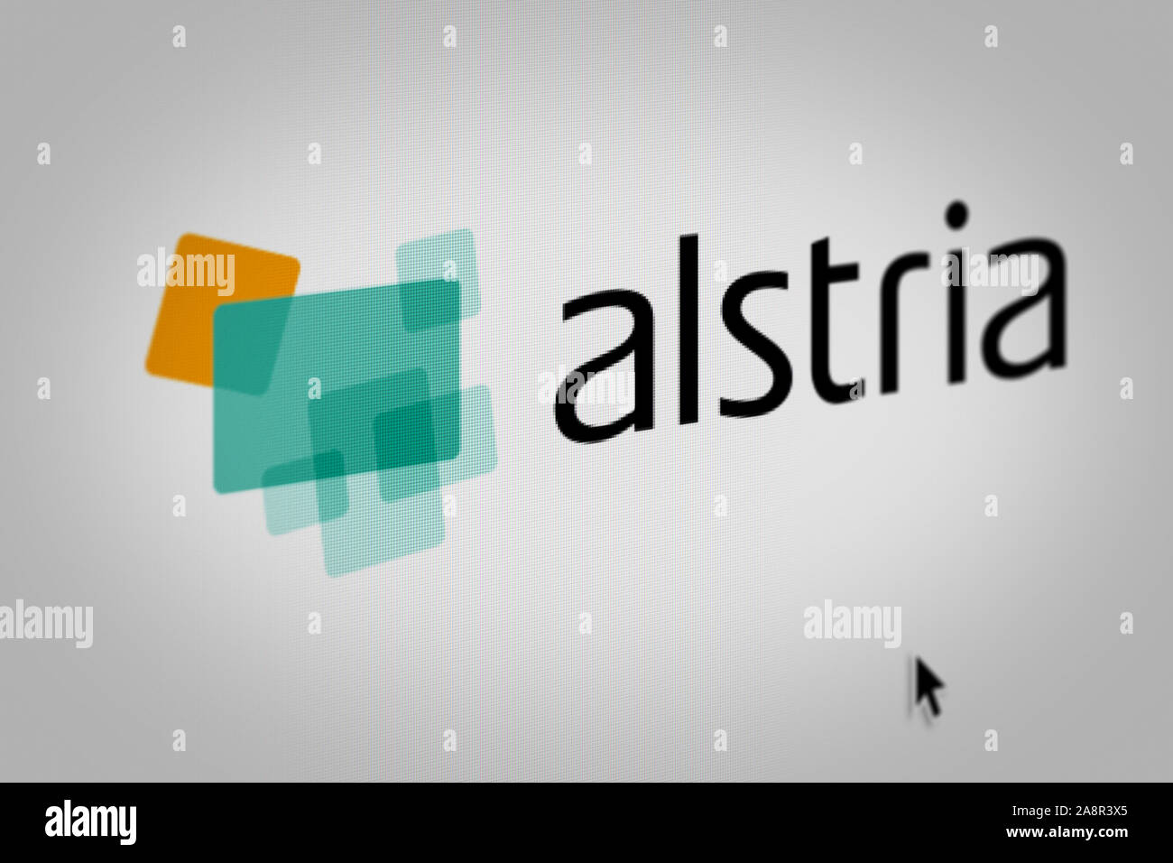 Logo of the public company Alstria office REIT-AG displayed on a ...