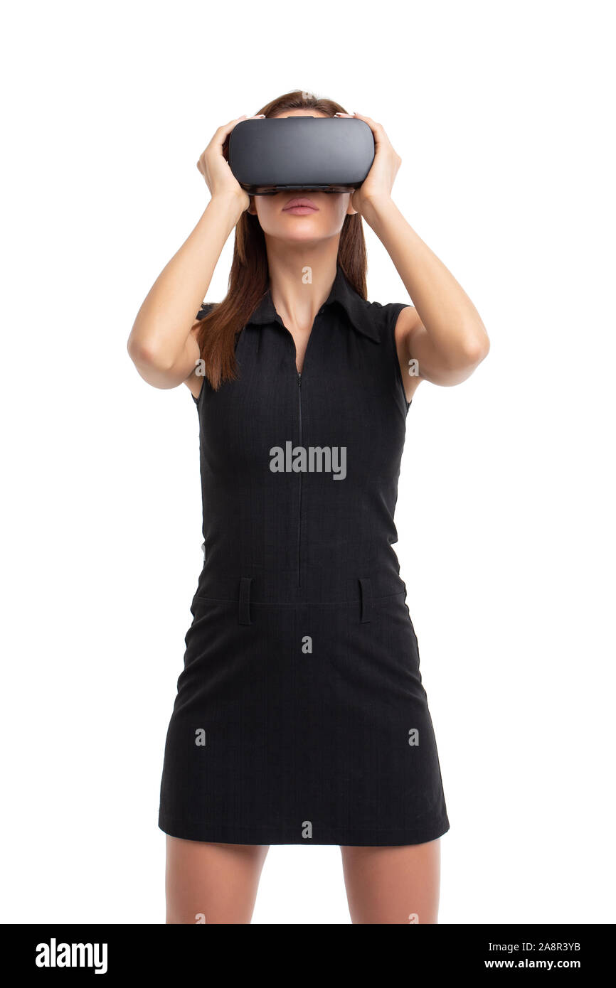 Gamer wearing vr headset Cut Out Stock Images & Pictures - Alamy