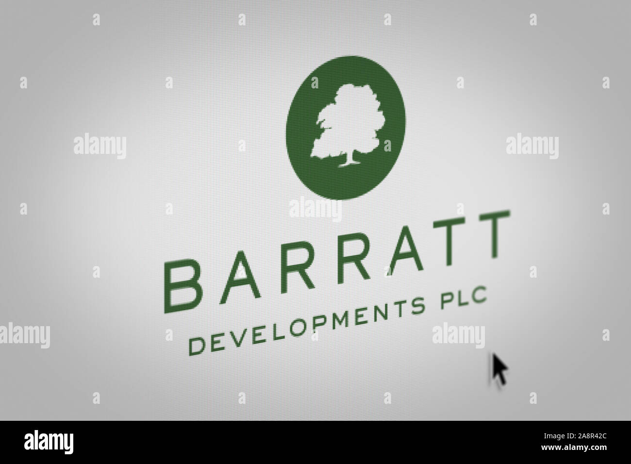 Logo of the public company Barratt Developments displayed on a computer ...