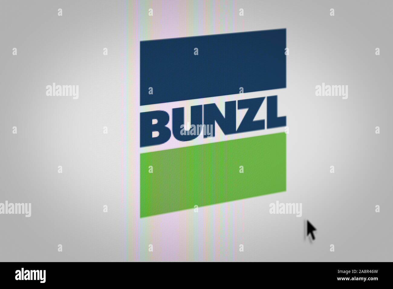 Logo of the public company Bunzl displayed on a computer screen in ...